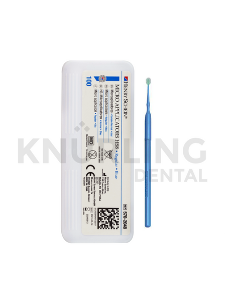 Henry Schein Micro Applicator Regular Blue Shade (100/pkg)
